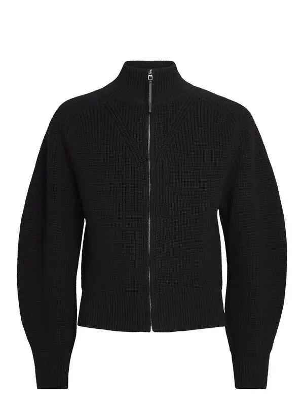 Jacquemus Merino Wool Zip Cardigan - Green