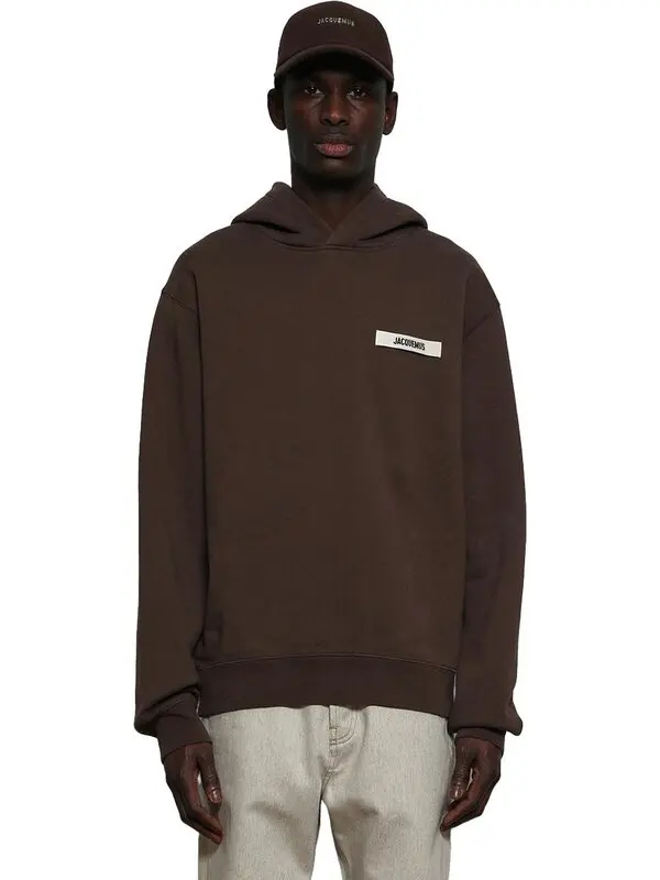 Jacquemus Gros Grain Relaxed Hoodie - Brown