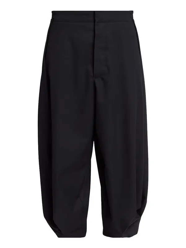 Loewe Balloon Wide-leg Crop Trousers - Black