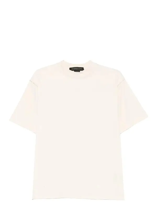 FEDERICO CINA Tortellino Recipe T-shirt - Beige
