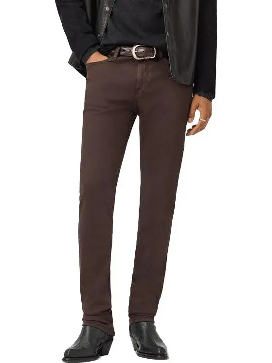 John Varvatos J702 Slim Fit Knit Jeans - Dark Brown