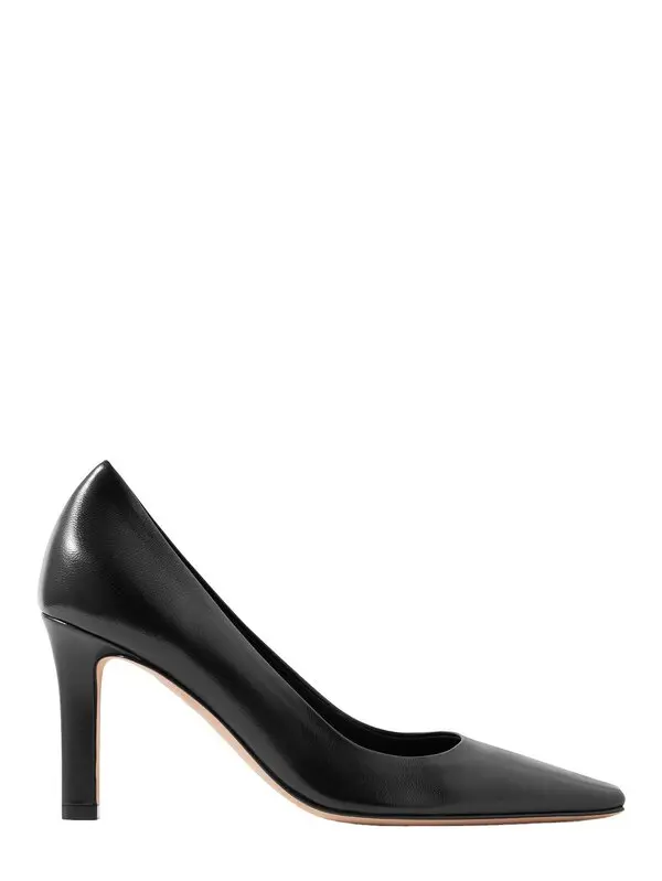 THE ROW Carla Leather Pumps - Black