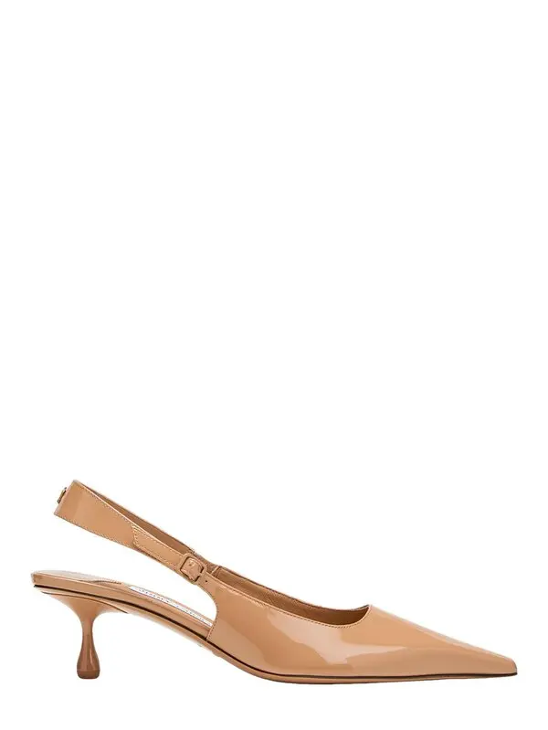 JIMMY CHOO Amel Leather Slingback Pumps - Biscuit