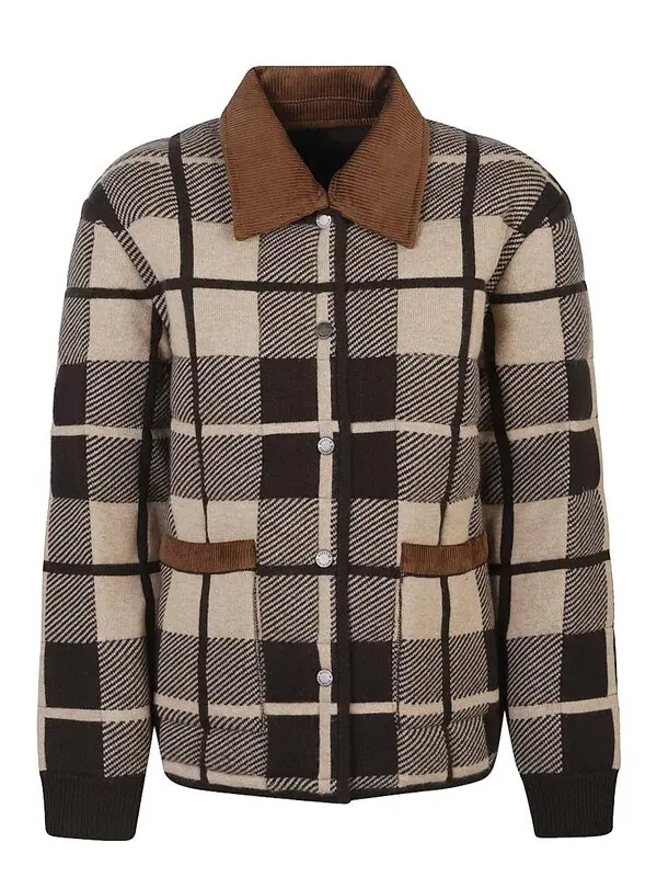 Guest In Residence Quilted Plaid Liner Jacket - Brown