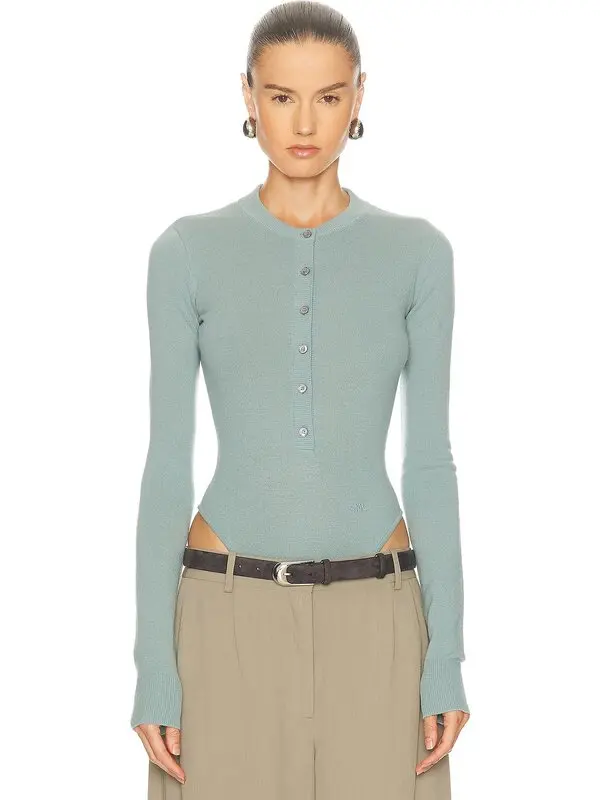 Stella McCartney Cosy Knit Bodysuit - New Celadon