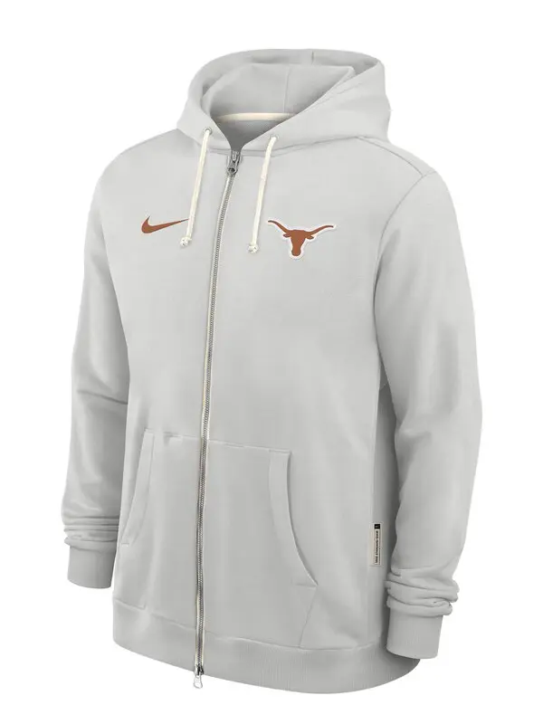 Nike Texas Sideline Dri-fit College Full-zip Hoodie - Grey
