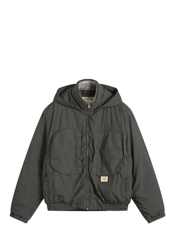 RANRA Purs Padded Nylon Hoodie Jacket - Peat