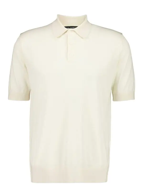 Dolce & Gabbana Cashmere Polo Sweater - White