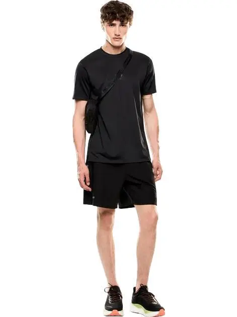 Emporio Armani Dynamic Athlete Ventus7 Technical Fabric Shorts - Black