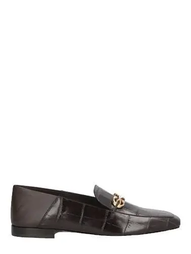 FERRAGAMO Crocodile-print Leather Loafers - Brown