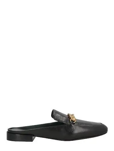 Tory Burch Goat Skin Mules - Black