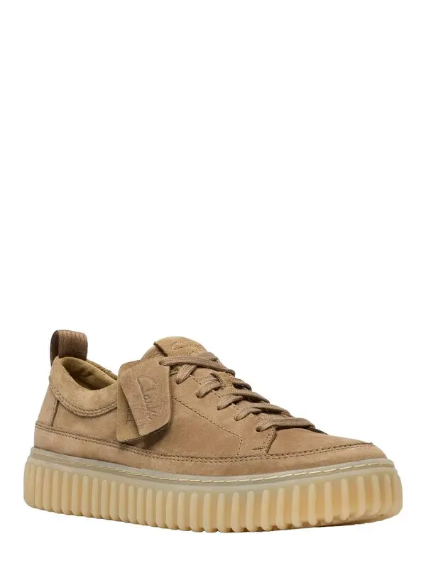 Clarks Torhill Nubuck Sneaker - Dark Sand Nubuck