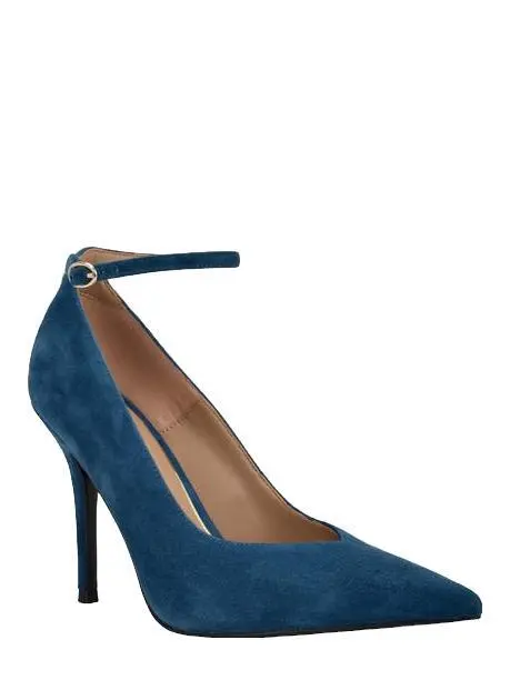 Guess Pointed Toe Ankle Strap Pumps - Medium Green