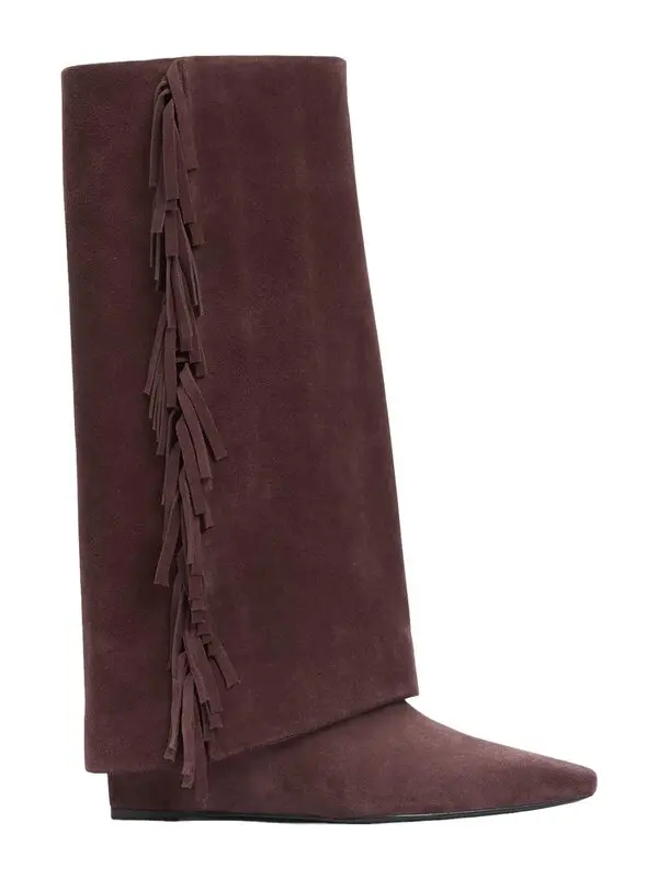 Simkhai Quinn Suede Knee Boots - Cacao