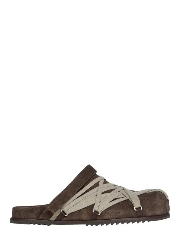 Rick Owens Concordians Megalaced Mule - Brown