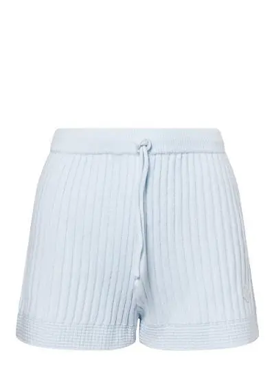 THE COUTURE CLUB Contrast Ribbed Knitted Shorts - Lightblue