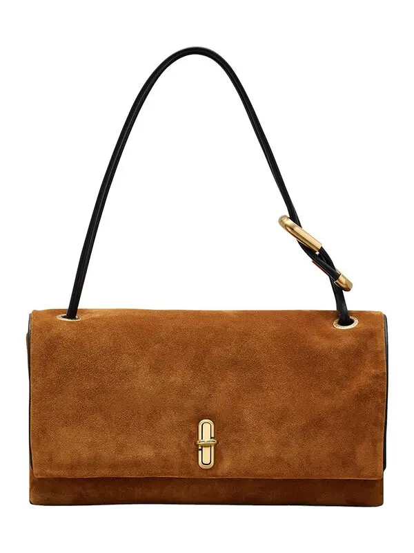 Marc Jacobs The Large Dual Suede Shoulder Bag - Copper