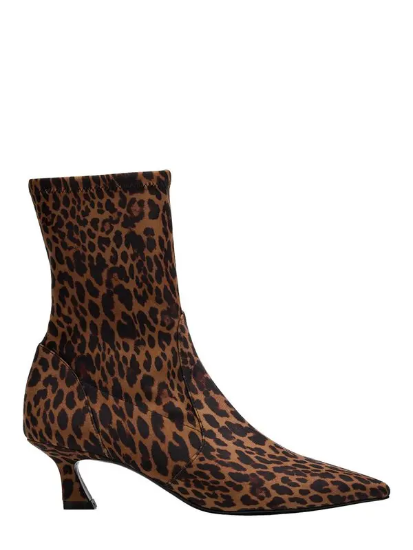 STUART WEITZMAN 50mm Vinnie Stretch Booties - Leopard