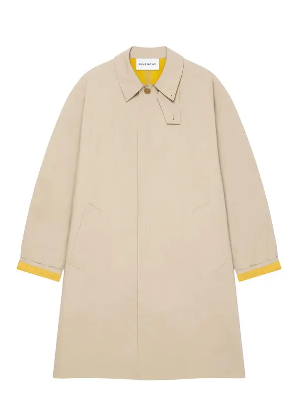 Givenchy Bicolor Cotton Car Coat - Beige/mustard