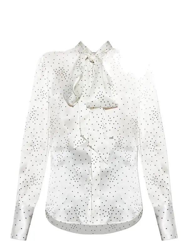 Dsquared2 Tie-neck Silk Shirt - White