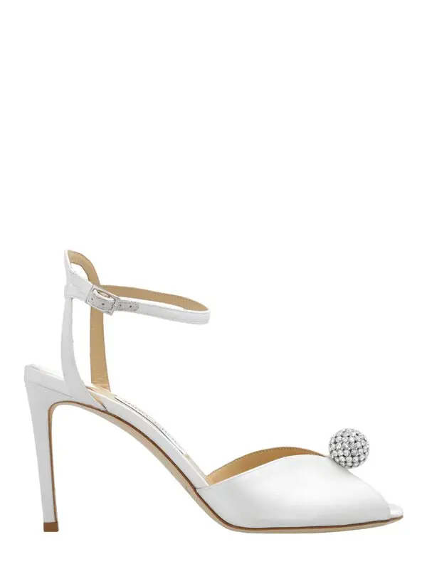 JIMMY CHOO Sacora Heeled Sandals - White