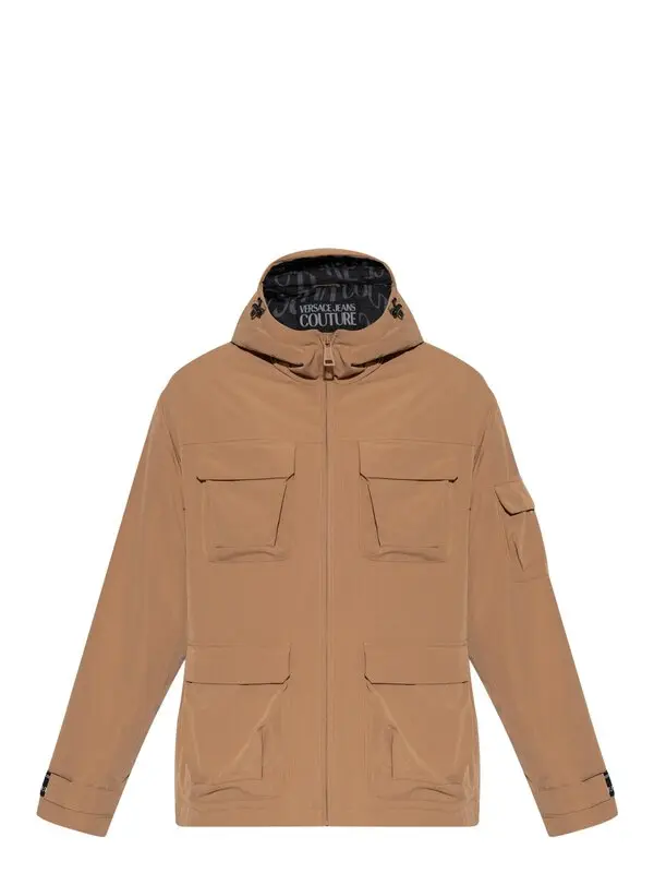 Versace Insulated Jacket With Hood - Brown