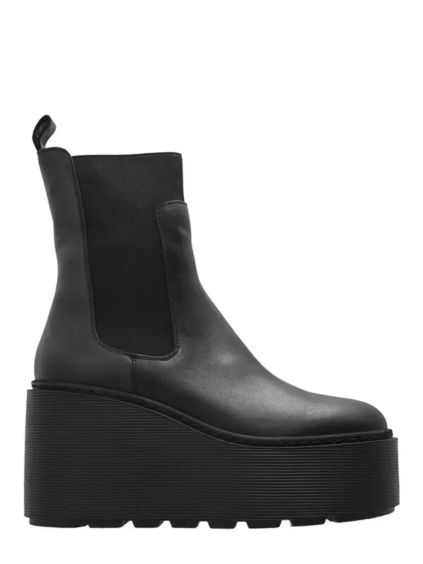 VIC MATIE Platform Ankle Boots - Black