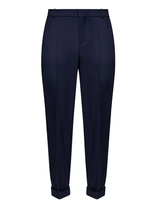 Balmain Pleat-front Trousers - Navy Blue