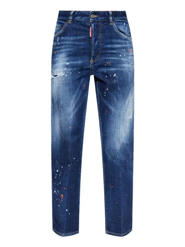 Dsquared2 Boston Loose Boyfriend Fit Jeans - Navy Blue