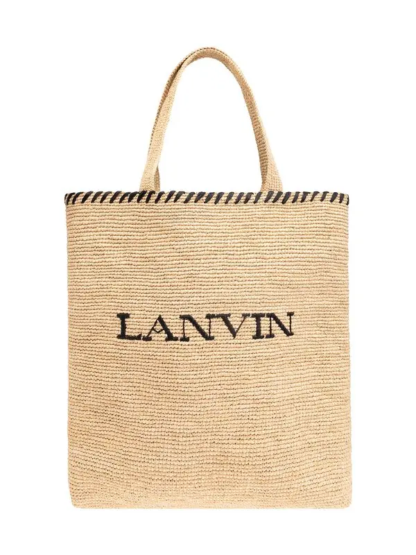 LANVIN Woven Shopper Bag - Beige