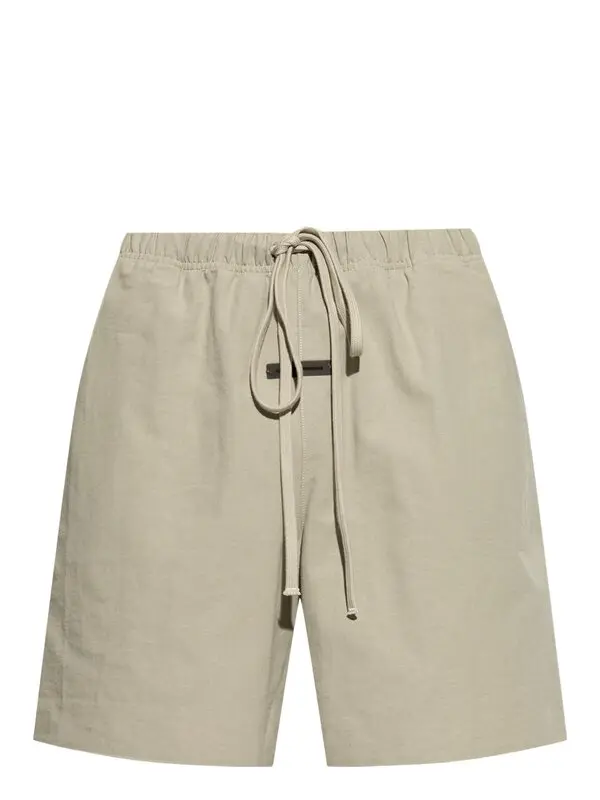 Fear Of God Cotton Shorts With Logo Patch - Grey