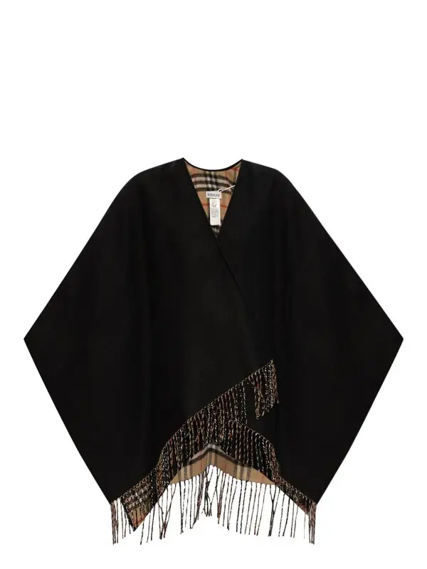 Burberry Wool Poncho - Black