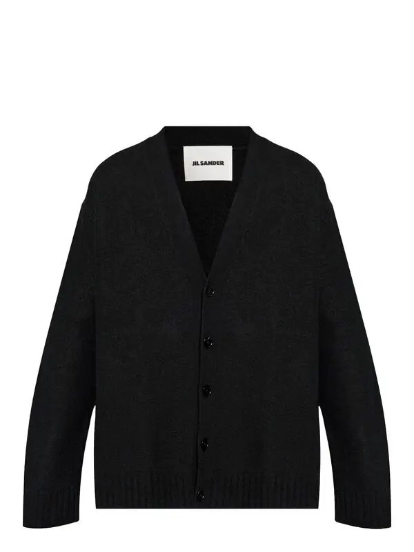 JIL SANDER Wool Cardigan - Black