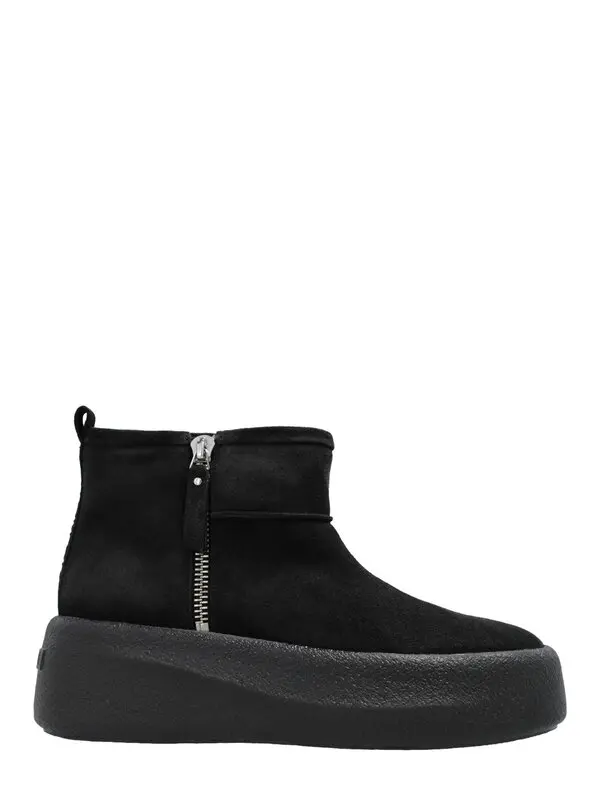 VIC MATIE Suede Platform Booties - Black