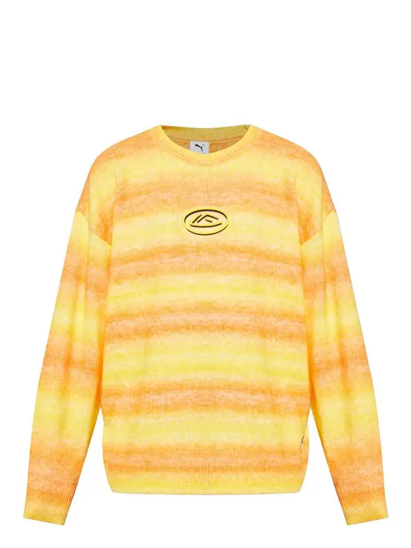 PUMA Sweater With Rubber Patch - Yellow
