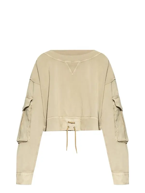 Dsquared2 Tie-detailed Cotton Sweatshirt - Beige