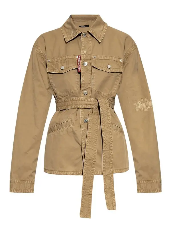 Dsquared2 Belted Shirt - Beige