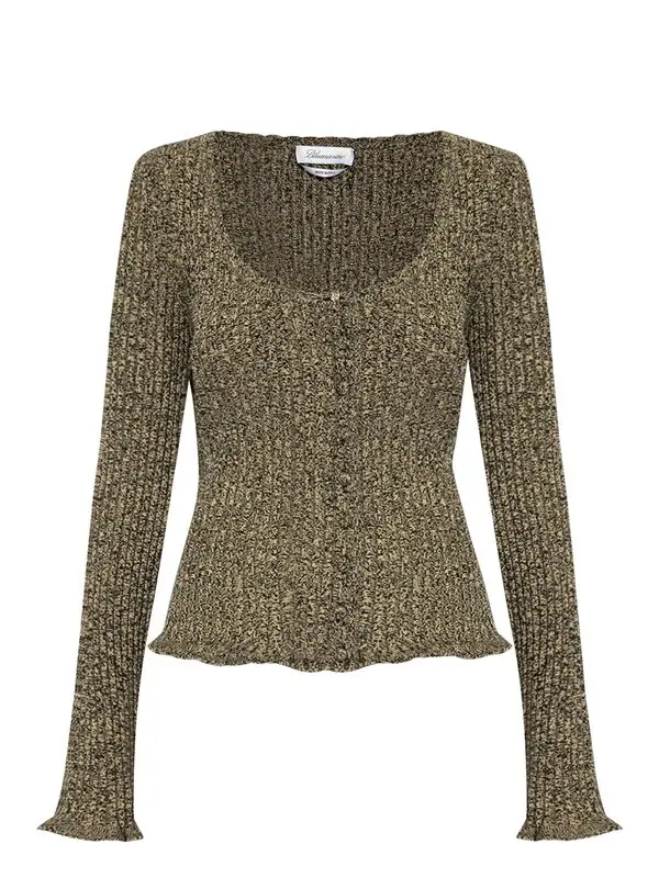 Blumarine Logo Cardigan - Grey