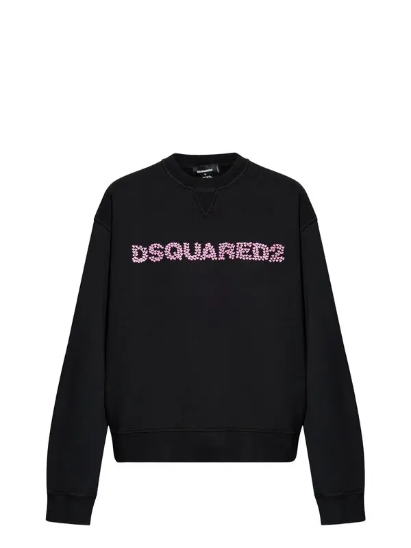 Dsquared2 Logo Cotton Sweatshirt - Black