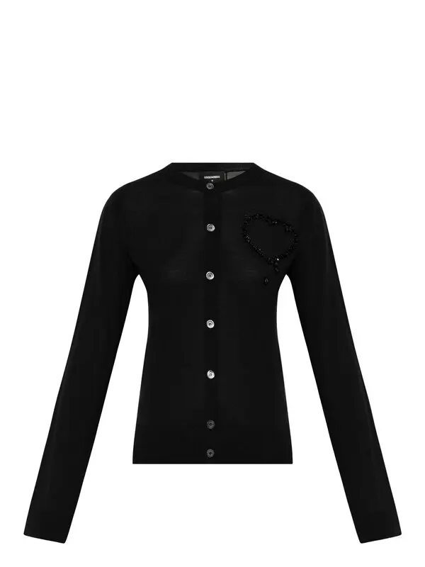 Dsquared2 Wool Cardigan - Black