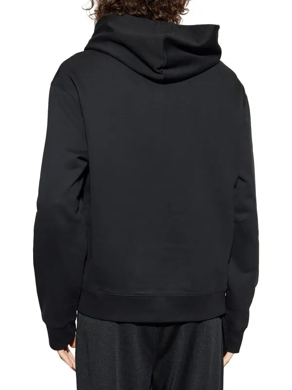 COURREGES Logo-embroidered Cotton Sweatshirt - Black