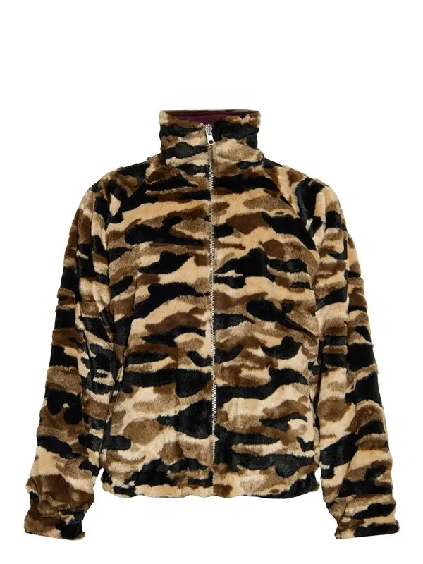 PDF Patterned Reversible Jacket - Beige
