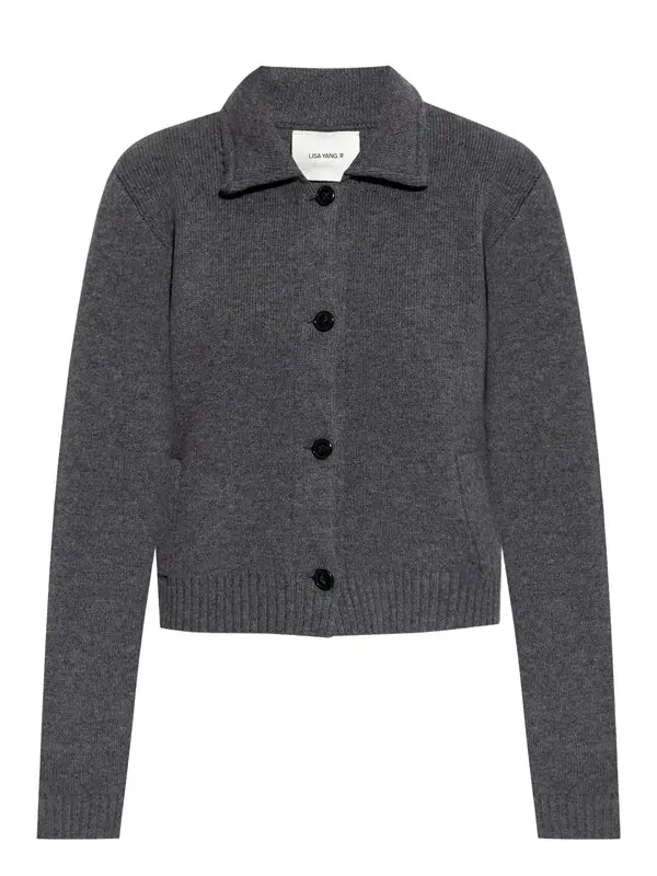 LISA YANG Lynna Cashmere Cardigan - Grey