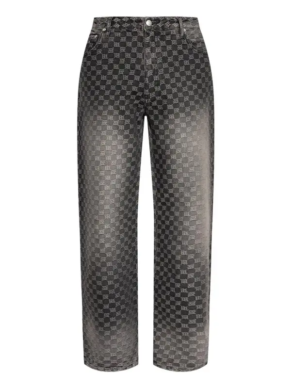 MISBHV Logo Patterned Carrot Fit Jeans - Grey