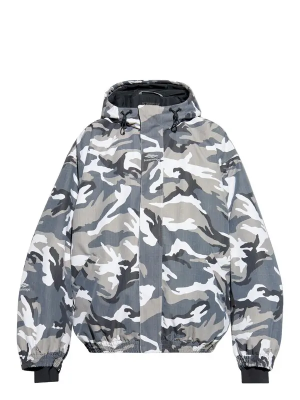 Balenciaga Skiwear Padded Camouflage Jacket - Grey