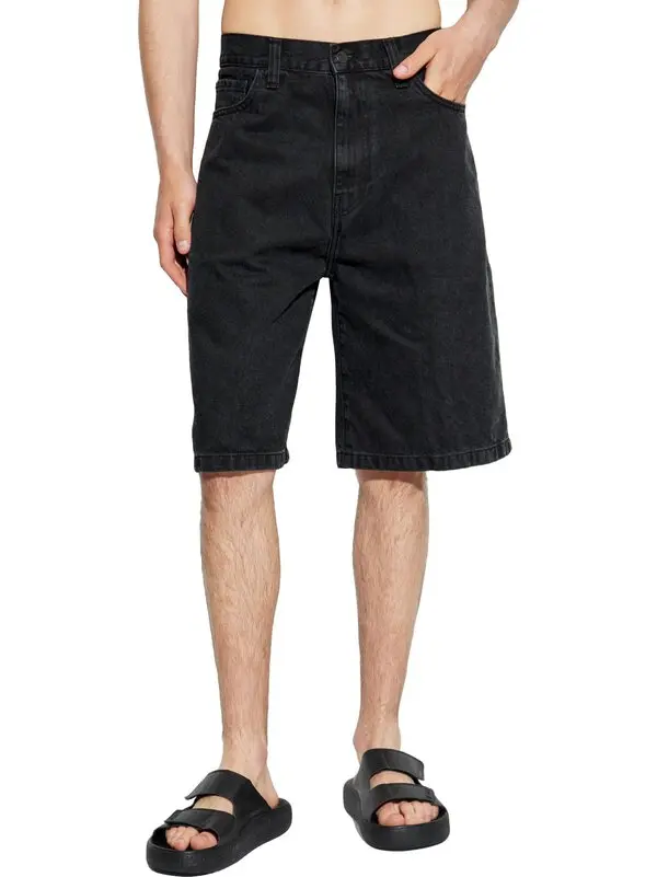 Carhartt Work In Progress Logo Shorts - Black