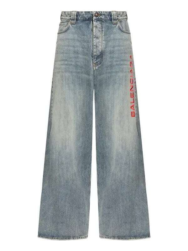 Balenciaga Logo Jeans - Blue