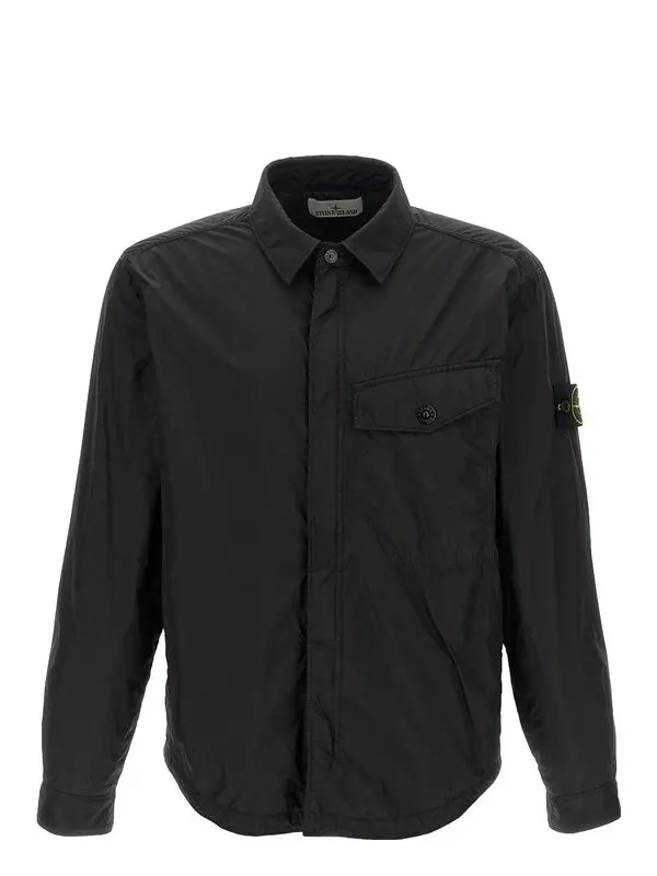 Stone Island Garment Dyed Crinkle Reps Ny Jacket - Black