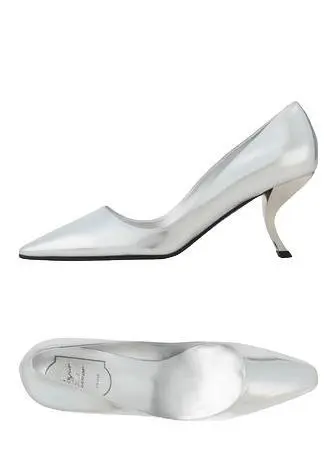 ROGER VIVIER Soft Leather Pumps - Silver