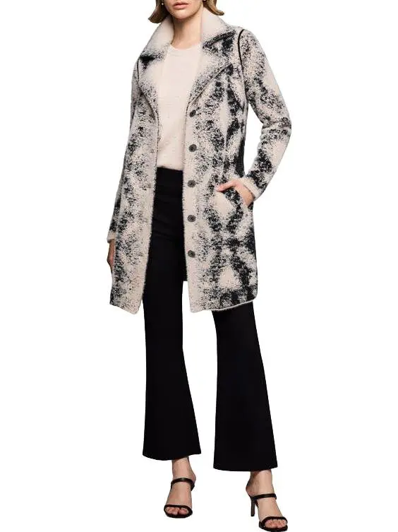 NIC+ZOE Diamond Pattern Coat - Black Multi